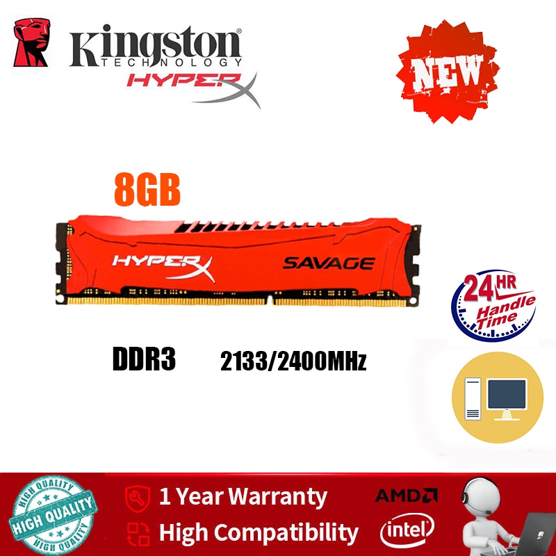 【IN STOCK】Kingston Savage 8GB DDR3 2133/2400MHZ Desktop Memory DIMM RAM ...