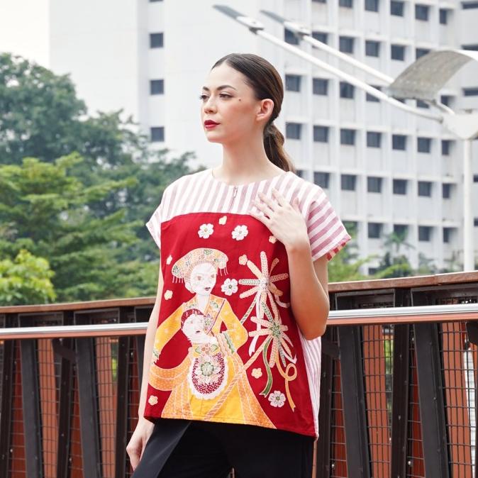 Nona Sogankwitang Betawi T1572, modern Women's batik blouse Work ...