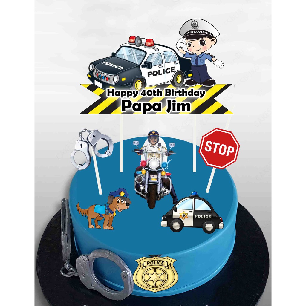 POLICE THEME CAKE TOPPER (D1) | Shopee Philippines