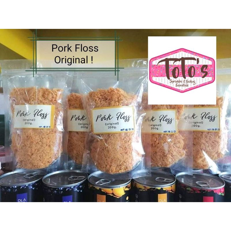 PORK FLOSS 200g. 500g. 1kg Original Pork Floss Spicy Pork Floss ...