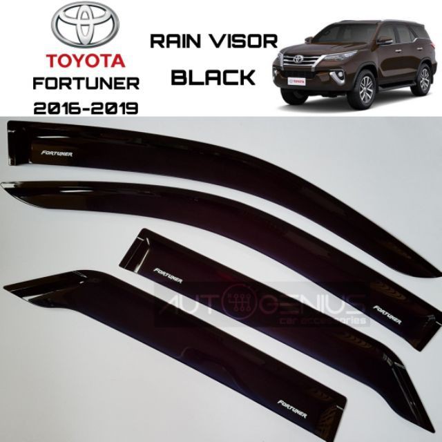 Toyota Fortuner 2016-2020 OEM Window Door Visor Black (Car Accessories ...