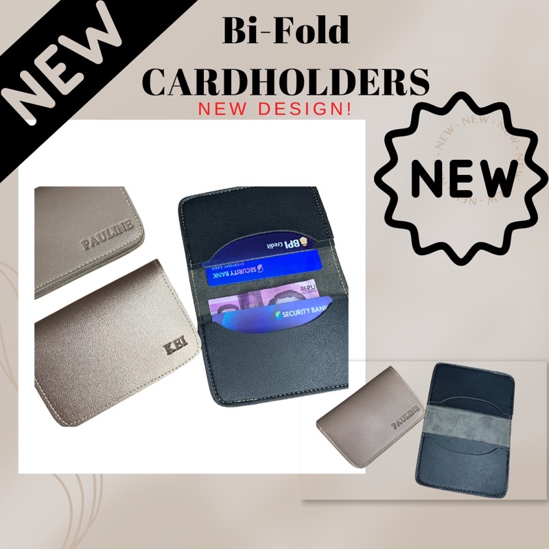 Bi-Fold Card Holder (PERSONALIZED)- DIRECT EMBOSSED | Shopee Philippines