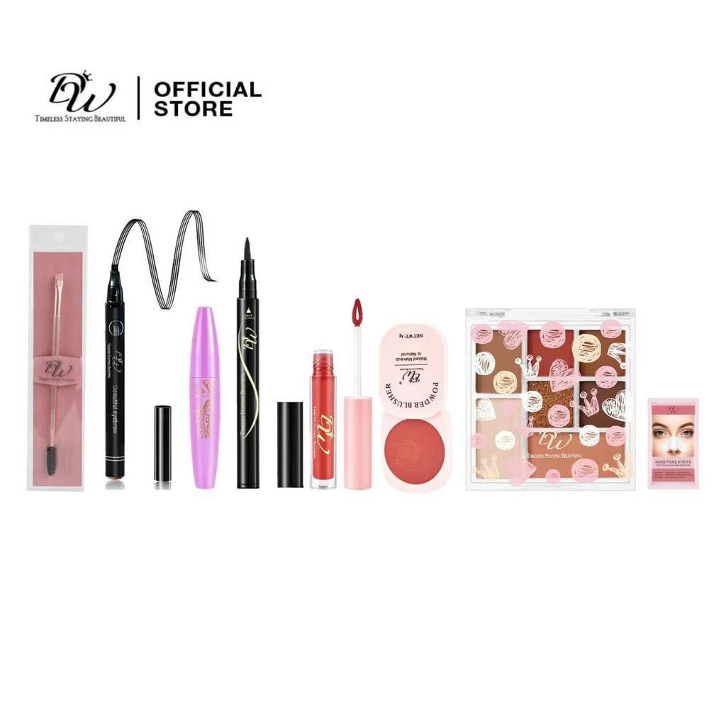 DW 7in1 Makeup Set Eye & Lip & Face Makeup (Get 1pc Nose Strip Free ...