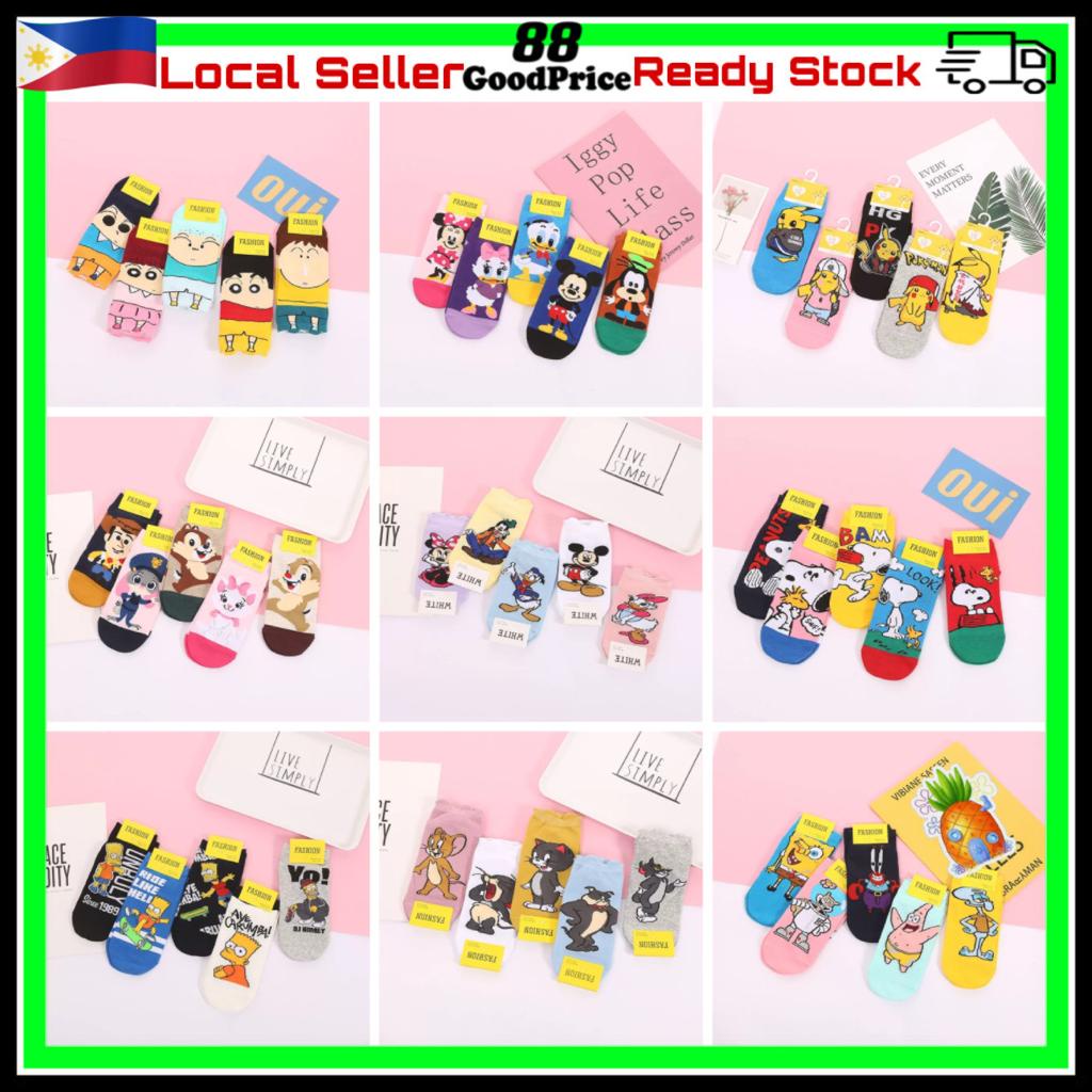 Women Socks Cute Cartoon Socks Stockings Snoopy Tom Jerry ShinChan ...