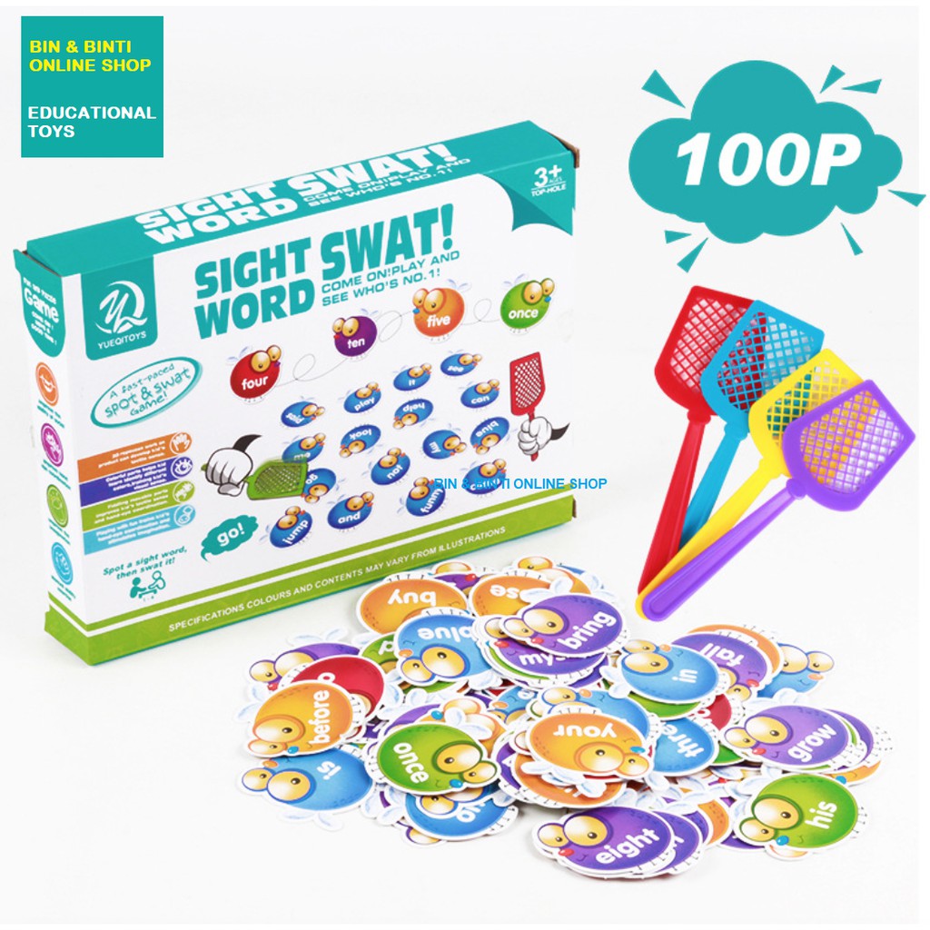 Sight Word SWAT Board Game, FUN SWAT FLIES WORDS | Shopee Philippines