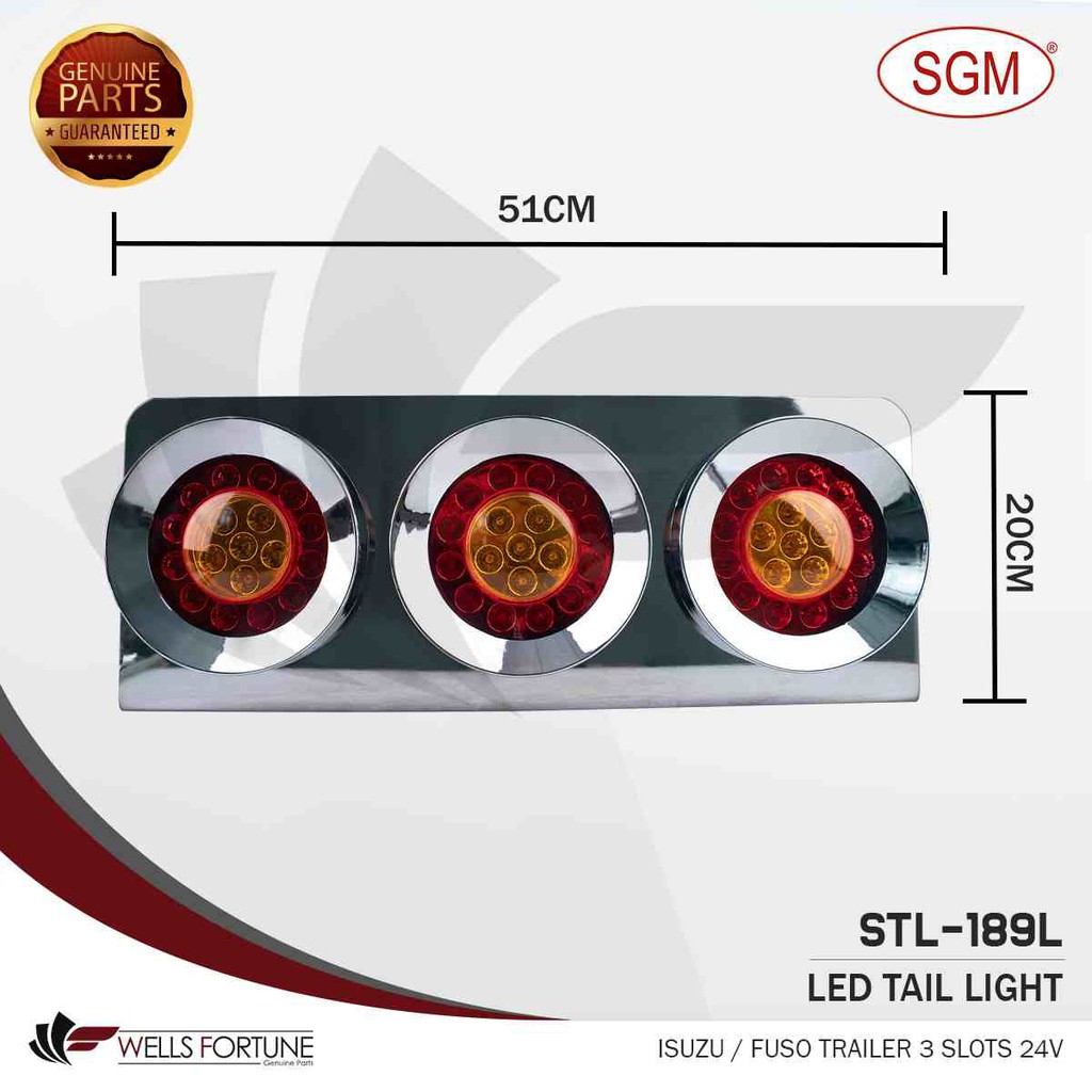 ISUZU FUSO TRAILER 3 SLOTS 24V SGM LED TAIL LIGHT | Shopee Philippines