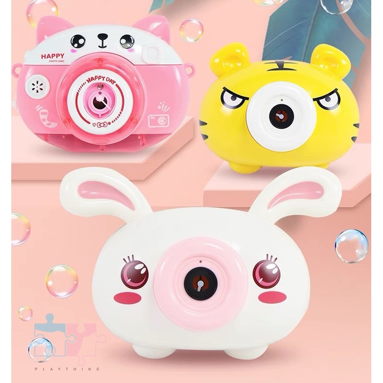 Kids Camera Bubble Machine Electronic Toys Cute Rabbit and Tiger Design ...