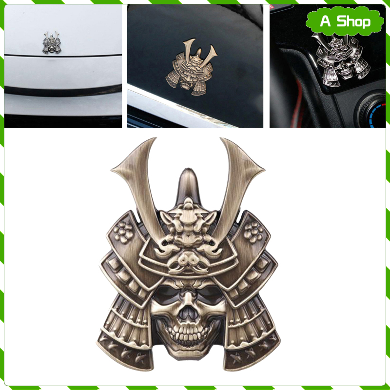 Samurai Metal Car Sticker Japanese Samurai Decal Devil Death for Car ...