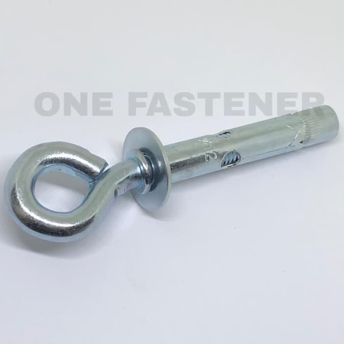 PUTIH Hk0076 DYNABOLT Hanging Hookbolt M12x70 White Closed Eye Bolt ...