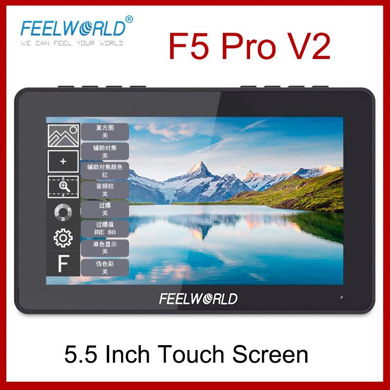 FEELWORLD F5 Pro V2 5.5 Inch on DSLR Camera Field Monitor Touch Screen ...