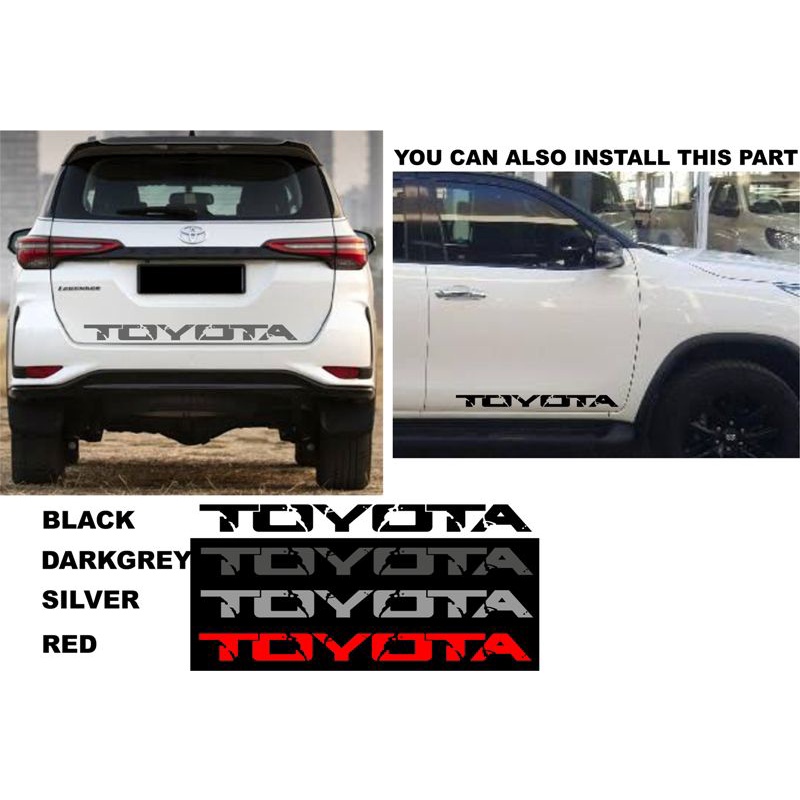 1pc Toyota Fortuner Tailgate Sticker Design | Shopee Philippines