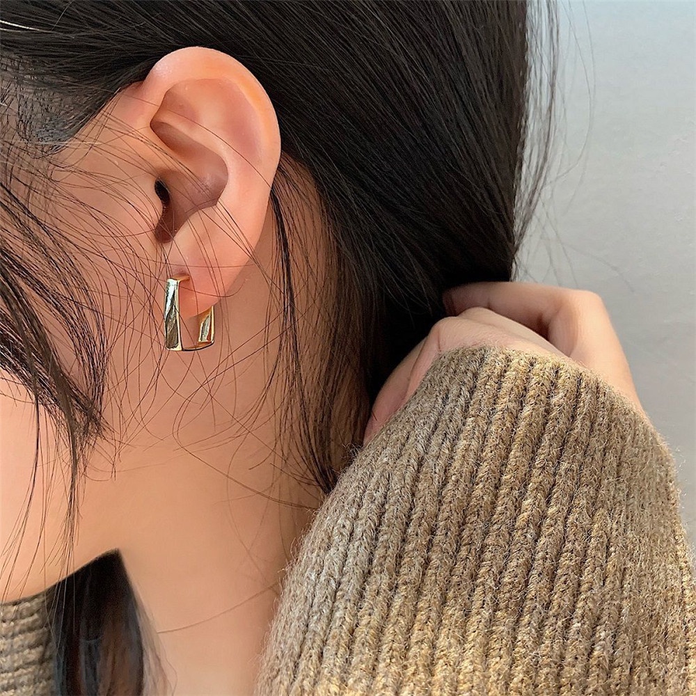 YOUJ Korea New Square Glossy Stud Earrings for Women | Shopee Philippines