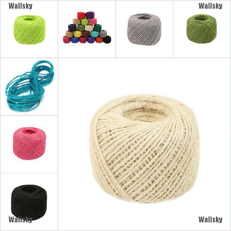 Wallsky 50M 2MM Wrap Gift Link Paper Tag Jute Burlap Ribbon Twine Rope ...