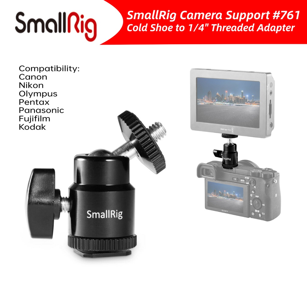 SmallRig Cold Shoe to 1/4" Threaded Adapter 761 | Shopee Philippines