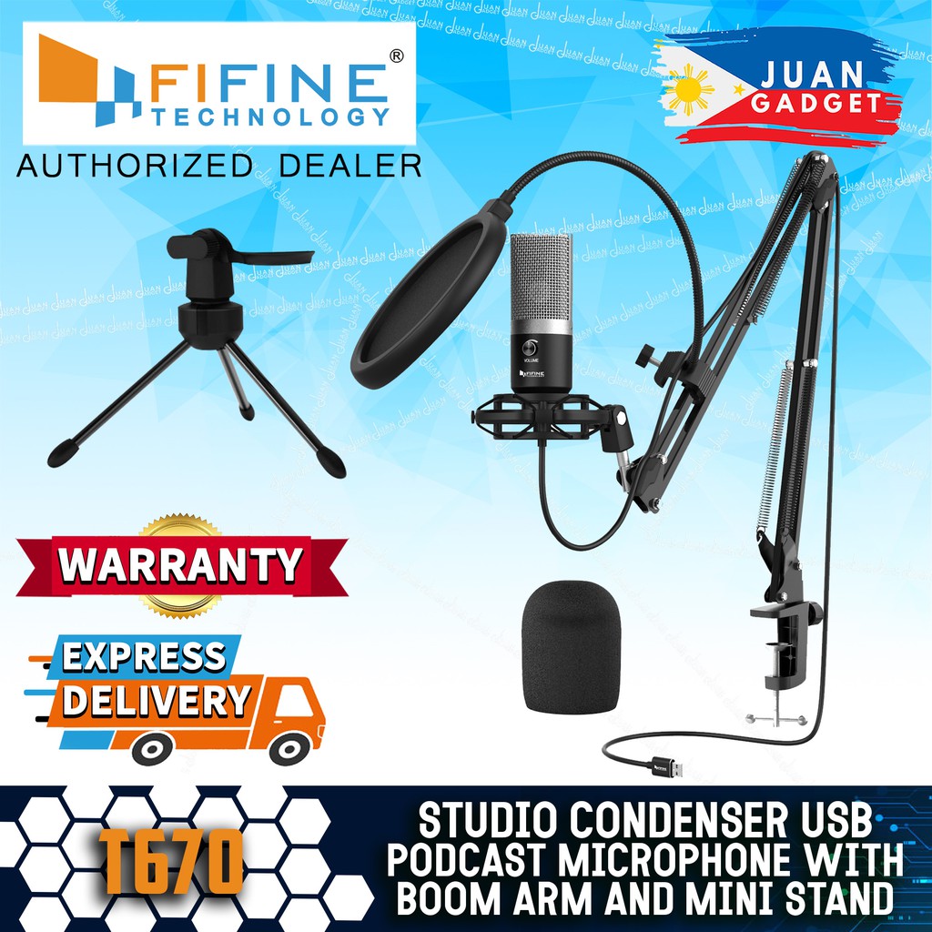 [CLEARANCE] Fifine T670 USB Studio Mic Condenser for Gaming, Recording ...
