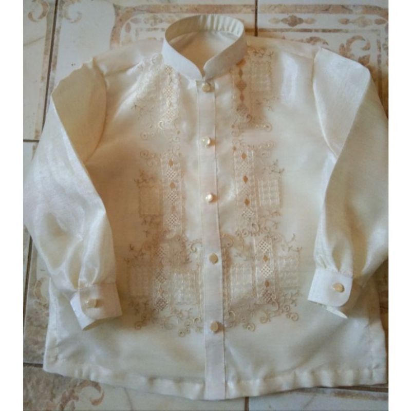 FULL OPEN LONG SLEEVE BARONG TAGALOG FOR KIDS AND ADULT ONHAND | Shopee ...