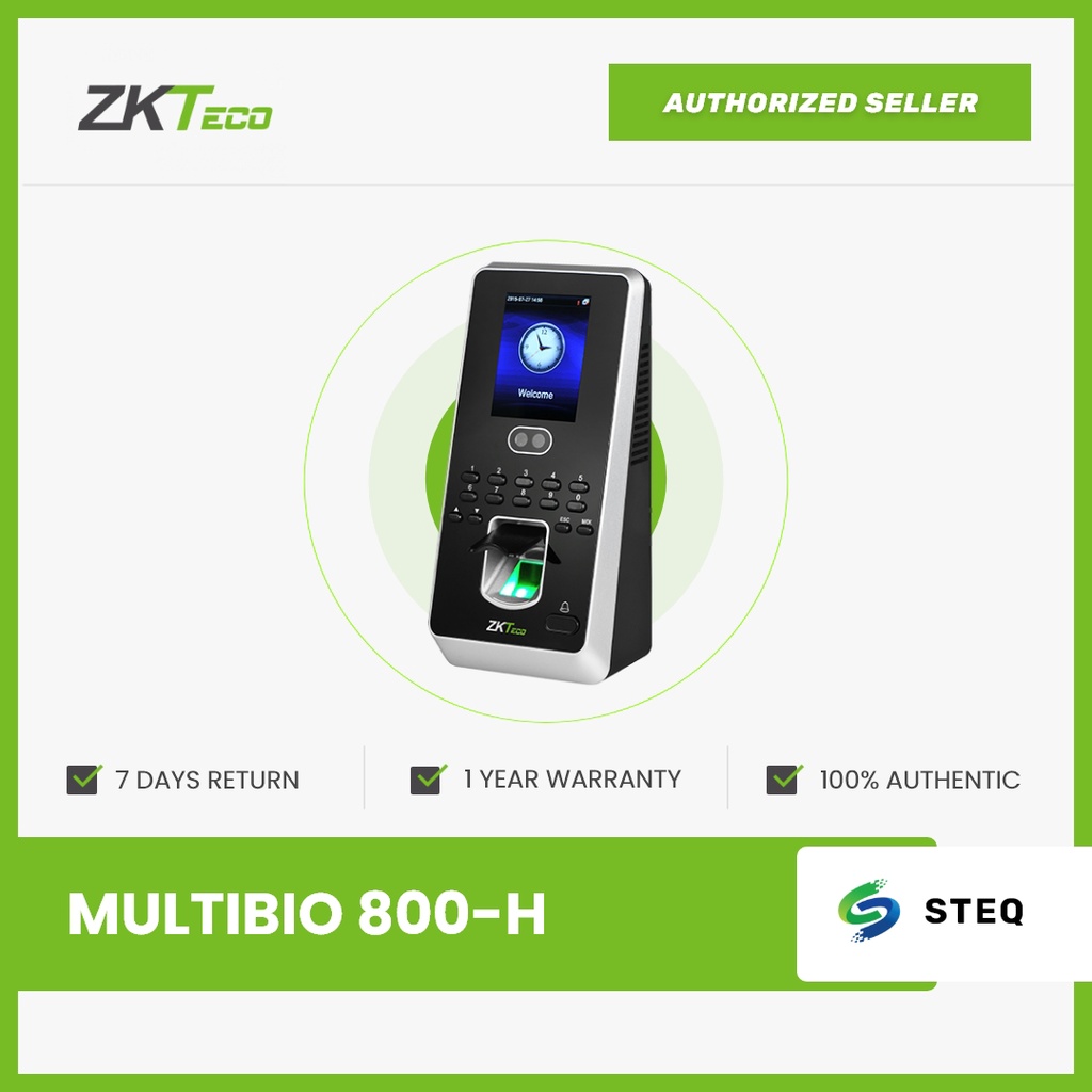 STEQ ZKTECO MultiBio 800-H Multi-biometric Access Control and Time ...