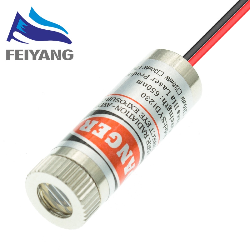 650nm 5mw Red Dot/Line/Cross Laser Module Head Glass Lens Adjustable ...