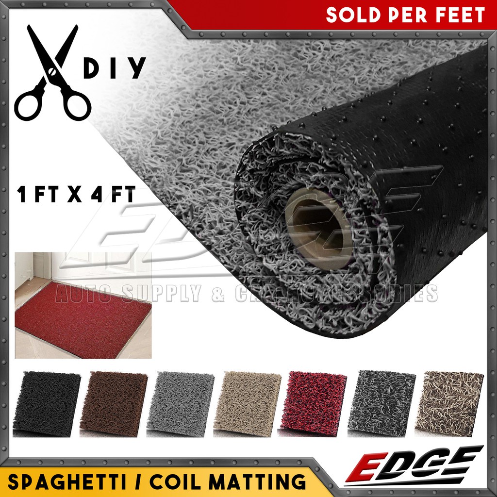 PER FEET 13mm Spaghetti Coil Matting 1ft x 4ft - Roll // Soft Rubber ...
