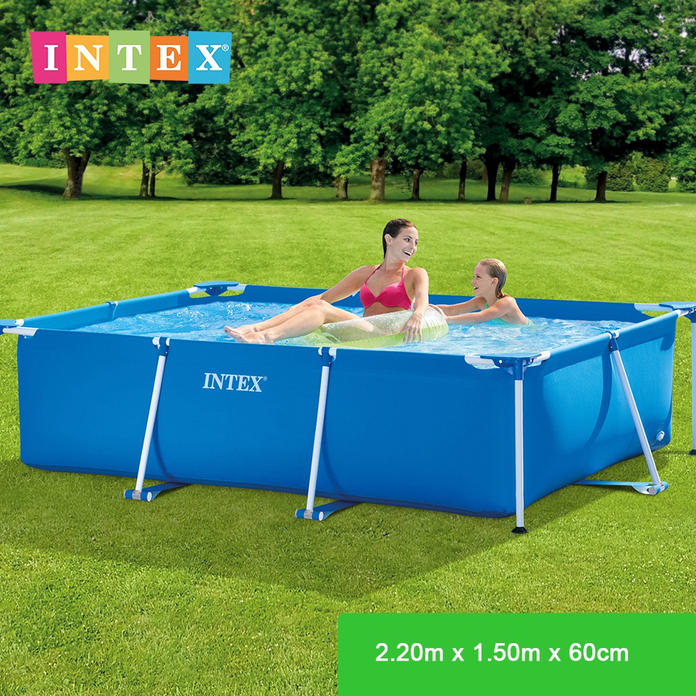 INTEX® 28270 Rectangular Frame Pool (2.20m x 1.50m x 60cm) | Shopee ...
