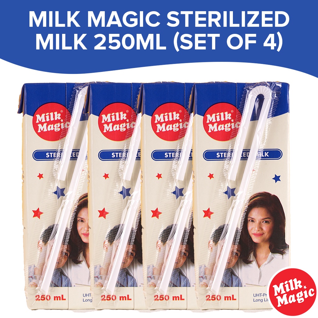 Milk Magic - Sterilized Milk 250ml (Set of 4)Pack - EXP Date: October ...
