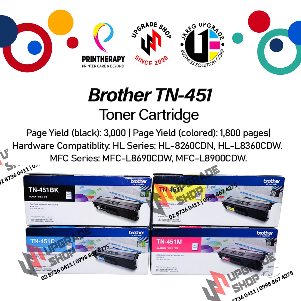 Brother TN-451 Genuine Cartridge Per Piece / TN451 / 451 | Shopee ...