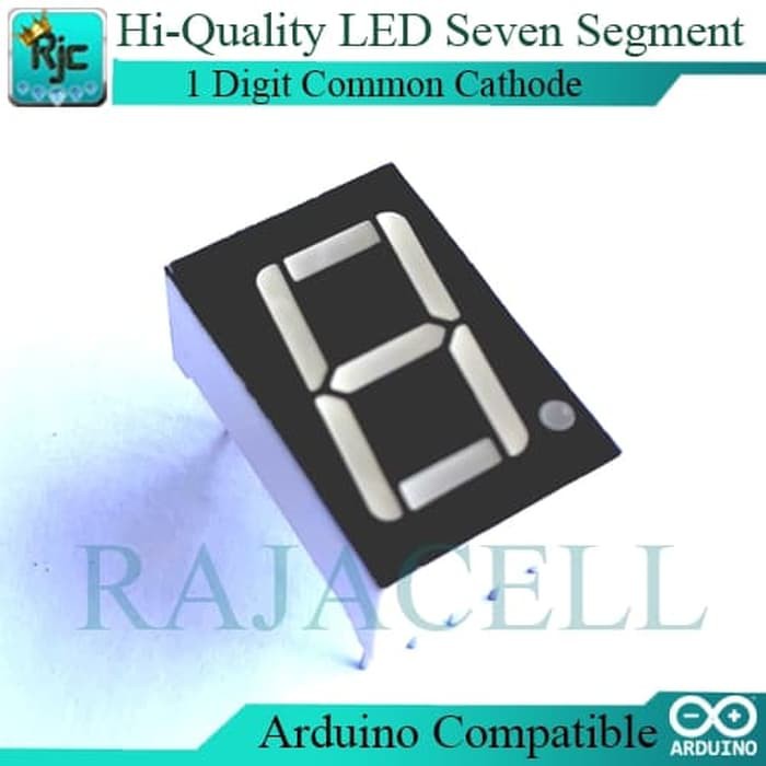 MERAH 1digit LED Seven Segment 7segment 0.56" inch Red Common Red ...