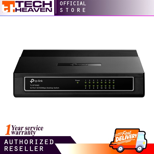 ROUTER/SWITCH TP-LINK 16-PORT 10/100M DESKTOP SWITCH HUB (TL-SF1016D ...
