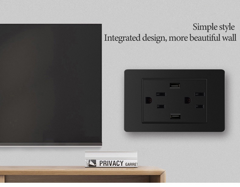 VOLLIA Black Wall Switch for Light 3/6 Pin Plug Electrical Socket ...