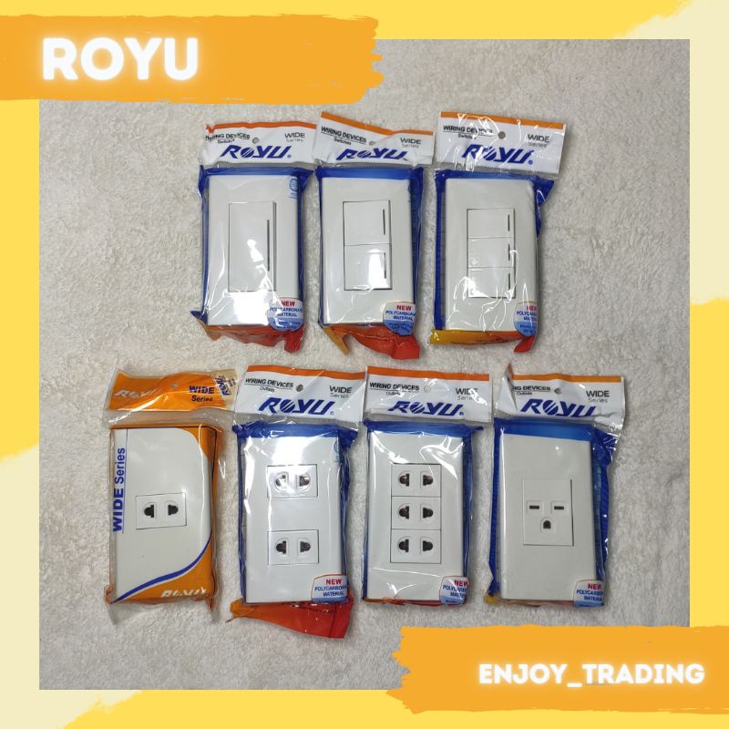 ROYU "Wide Series" Switch Outlet Aircon Outlet | Shopee Philippines
