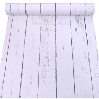 White Wood Wallpaper Sticker 10meters by 45cm Vintage sticker design ...