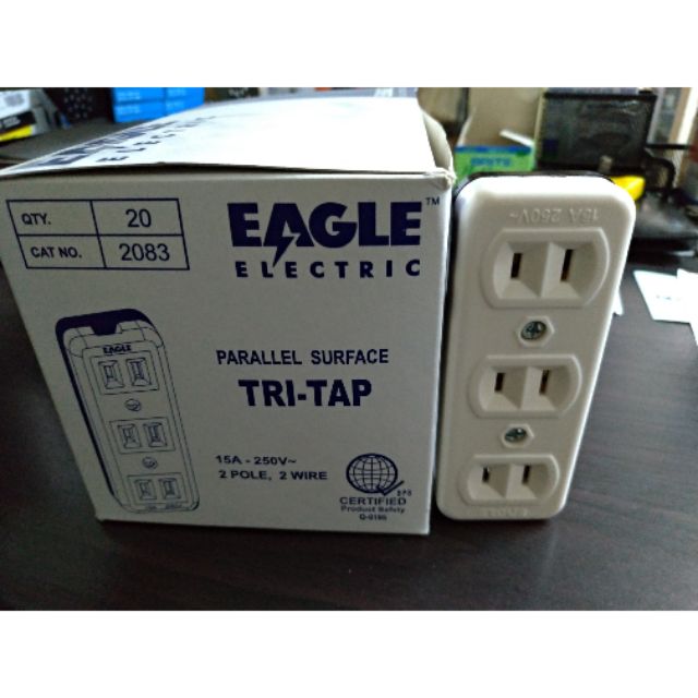 Eagle Electric 3 Gang Outlet Extension 15A 250V | Shopee Philippines