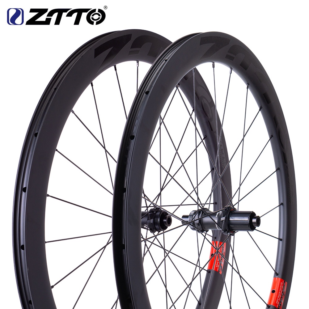 ZTTO Road Bike Carbon Fiber Wheelset Tubeless Disc Brake 50mm Aero Rim ...