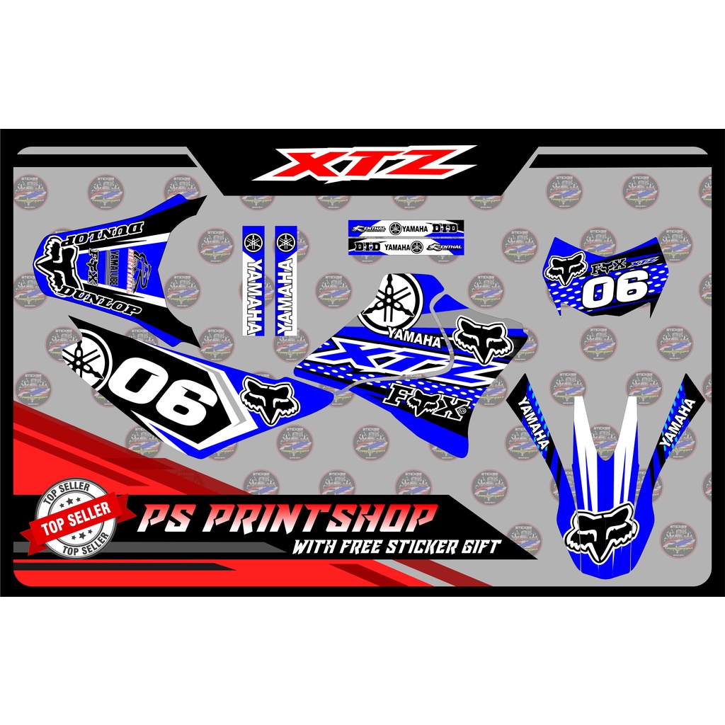 XTZ 125 yamaha full set sticker decals durable and high quality (Batch ...