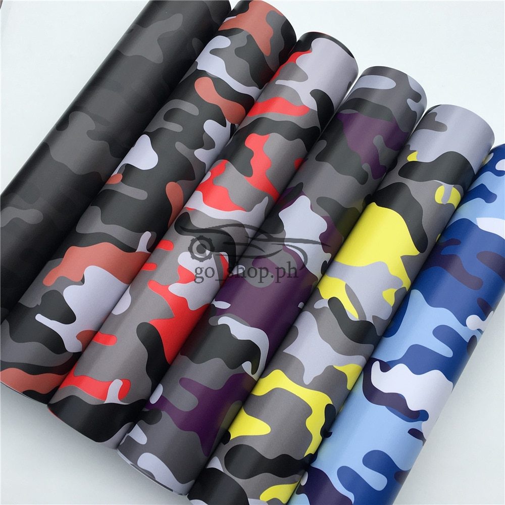 HOT Camo Vinyl Film Car Wrap Camouflage Vinyl Wrapping Car Sticker Bike ...
