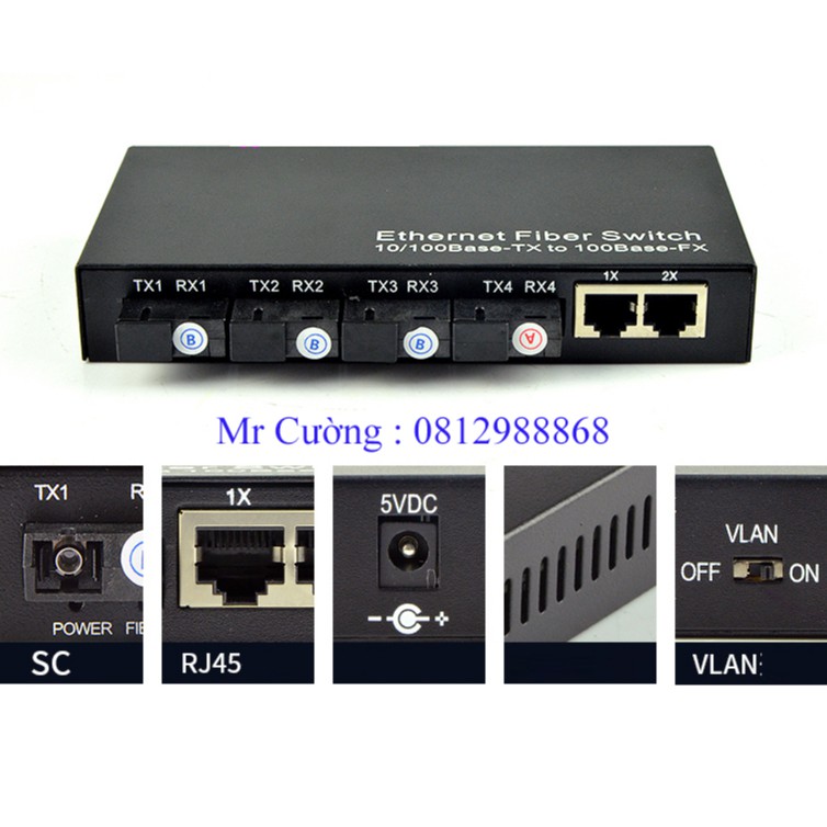 FTth converter 4-port optical signal converter with 2 lan ports ...