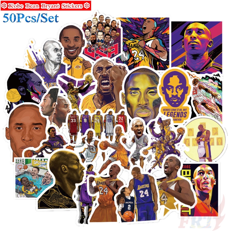 50Pcs/Set Kobe Bean Bryant Series 02 Stickers DIY Fashion Waterproof ...
