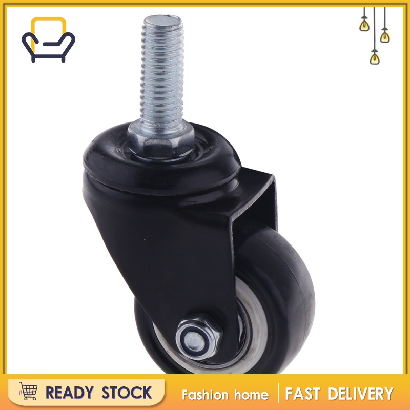 ' Rubber Swivel Threaded Stem Caster Wheel M10 for Suitcases Trolleys ...