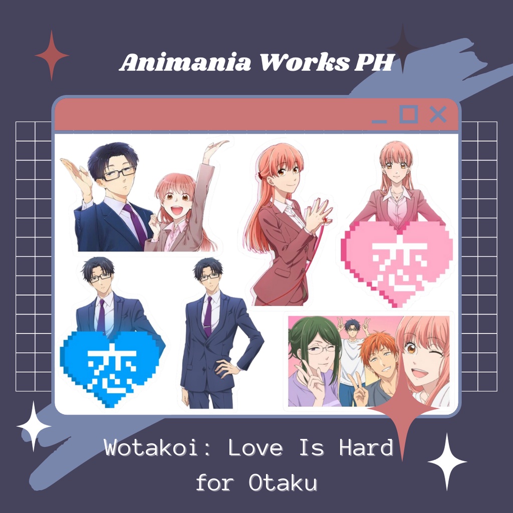 Anime Stickers / Wotakoi Anime Sticker Collection / Laminated Vinyl ...