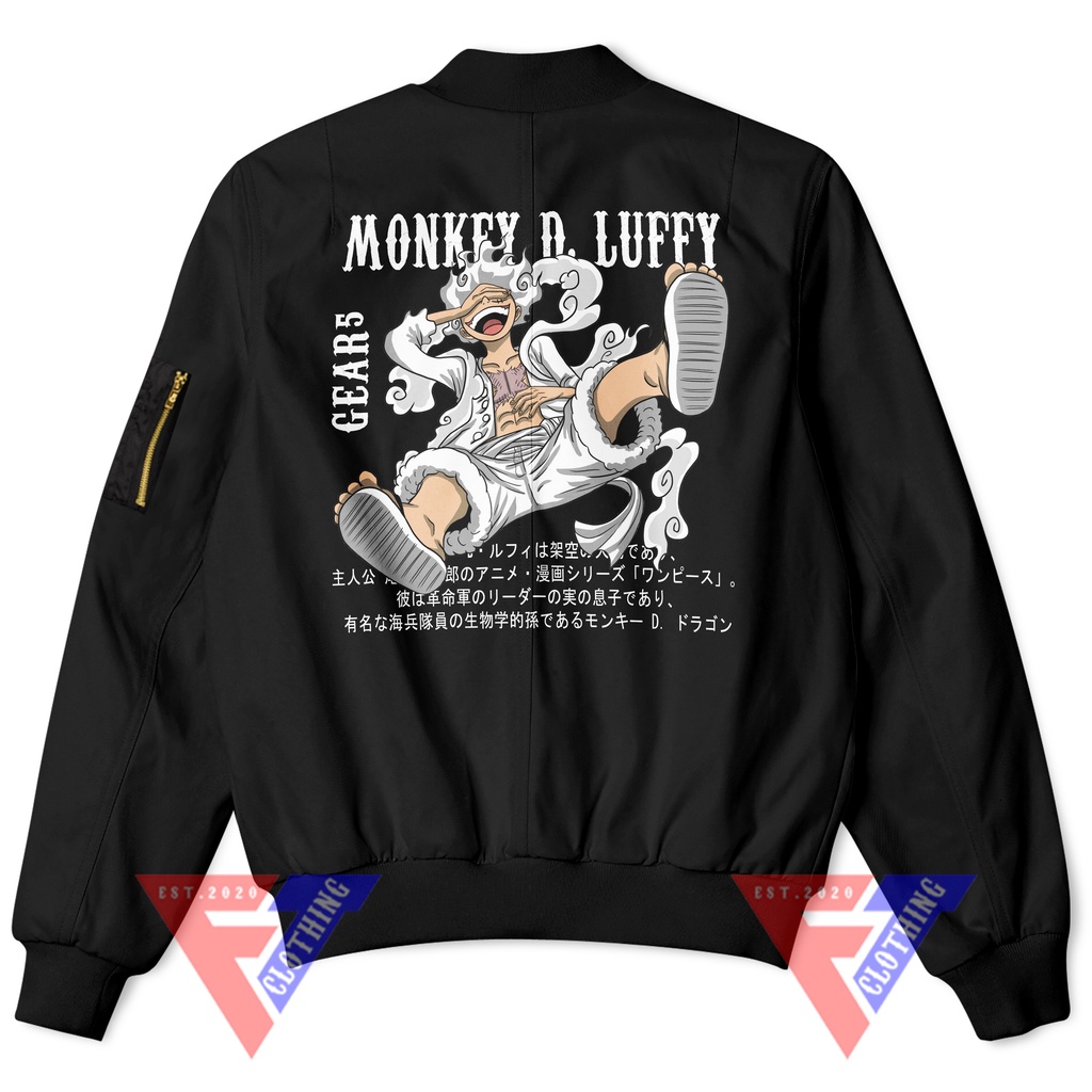 Bomber Jacket Anime One Piece Luffy Gear 5 Hito Hito Nomi Model Nika ...