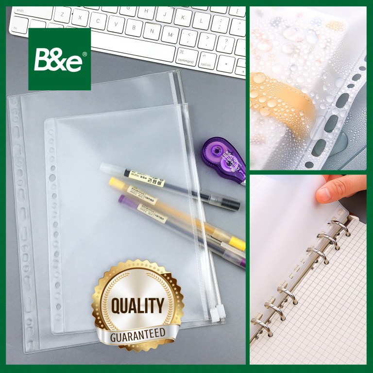 bnesos Stationary Ziplock Binder Pocket Sleeves Binder Filler Bag Loose ...
