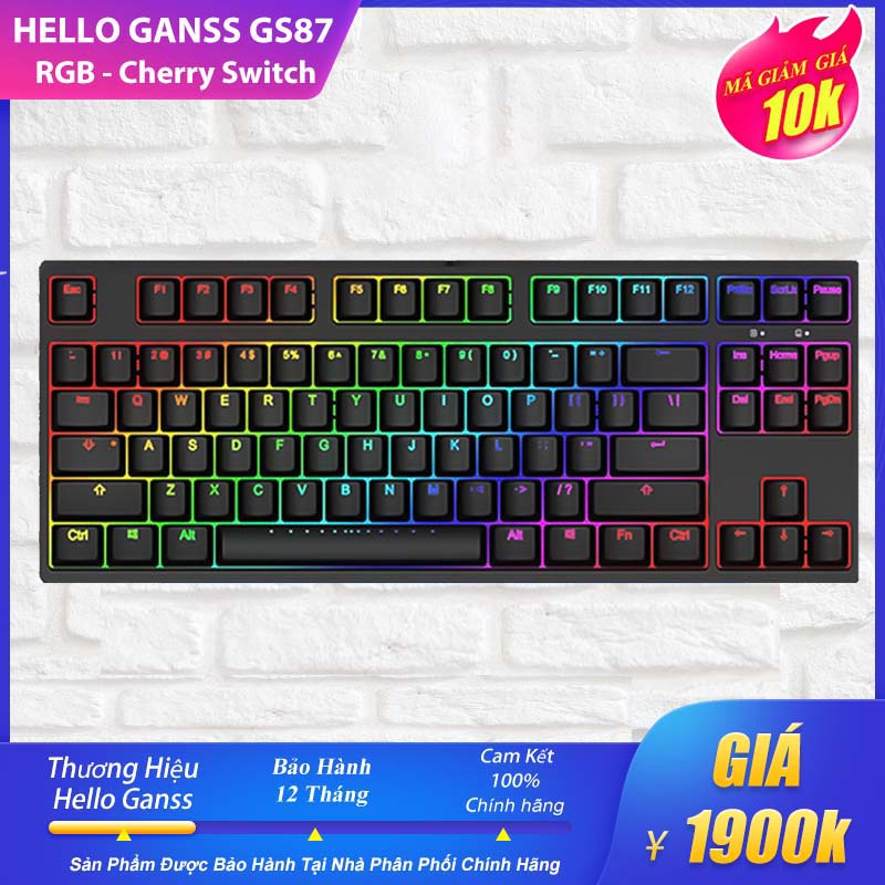 Genuine Ganss GS87C RGB Brows Cherry Switch Mechanical Keyboard | Shopee Philippines