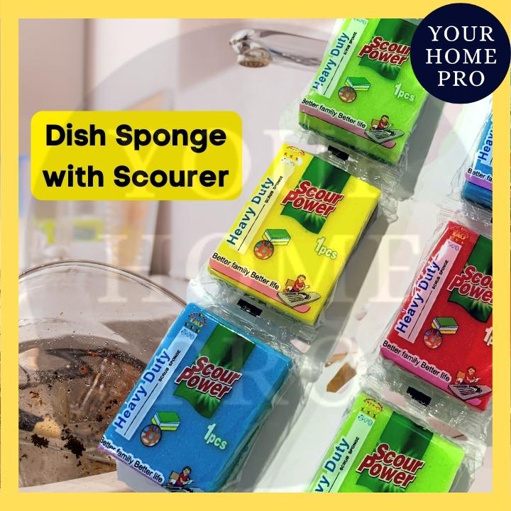 Sponge Multipurpose Cleaning Scrub Kitchen Dish Scrubber Wash Scouring ...