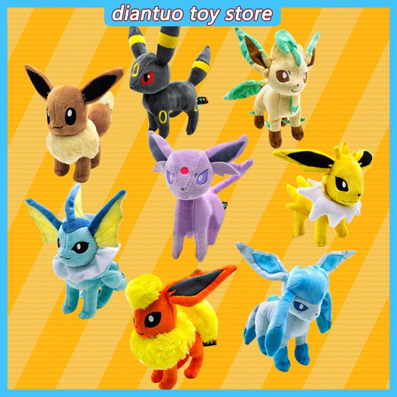 20cm Pokemon Eevee Stuffed Toys Eeveelution Jolteon Sylveon Flareon ...