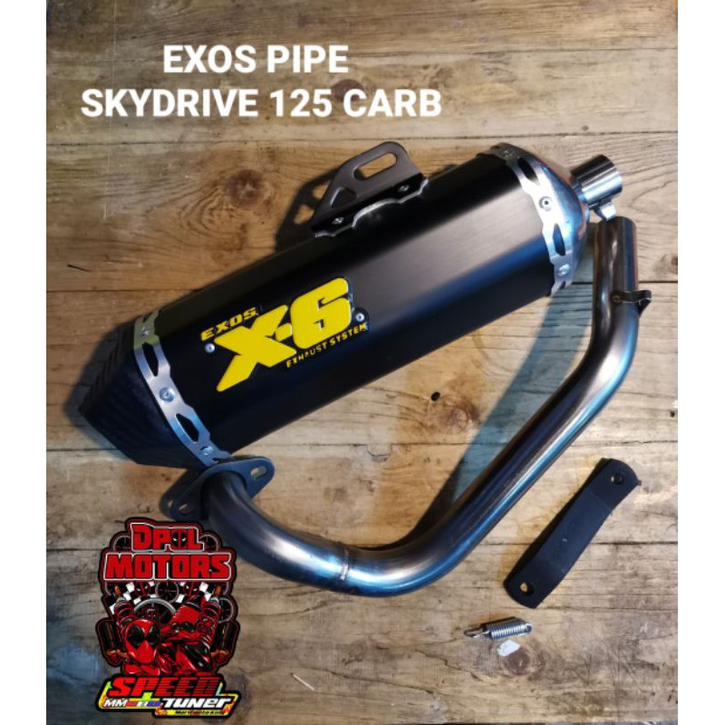 Exos X6 Pipe for Skydrive 125 Carb and Fi | Shopee Philippines