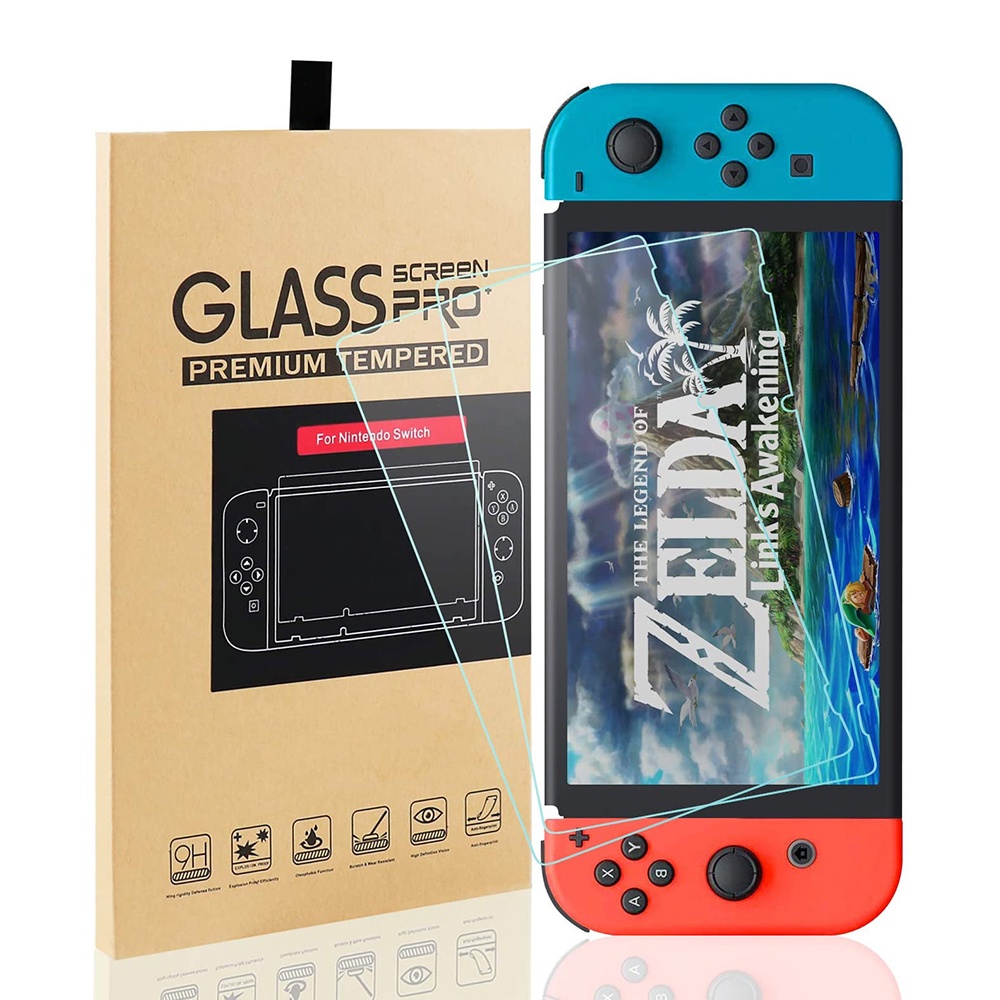 2 Pack Premium HD Tempered Glass Screen Protector for Nintendo Switch ...