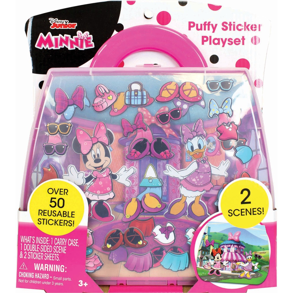 Disney Minnie Mouse 3D Puffy Sticker Playset for Kids, Girls Ages 3 ...