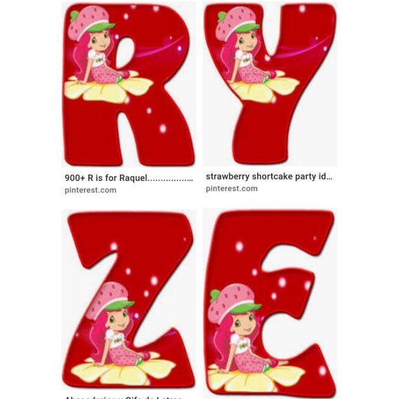 Strawberry Shortcake Themed Letter for Back drop, any occassion ...