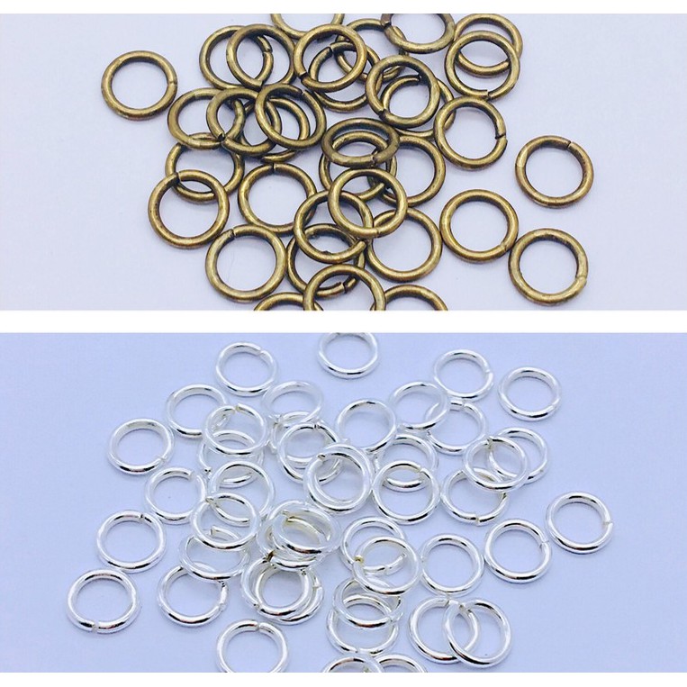 200pcs 4-12mm Metal Single Loops Open Jump Ring & Split Ring Connectors For DIY Jewelry Making ...