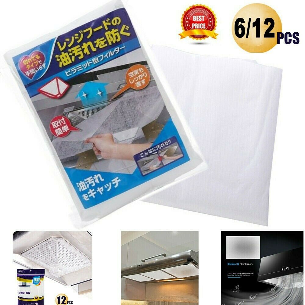 6/12pcs Cooker Hood Filter Grease Range Hood Filter Paper | Shopee ...